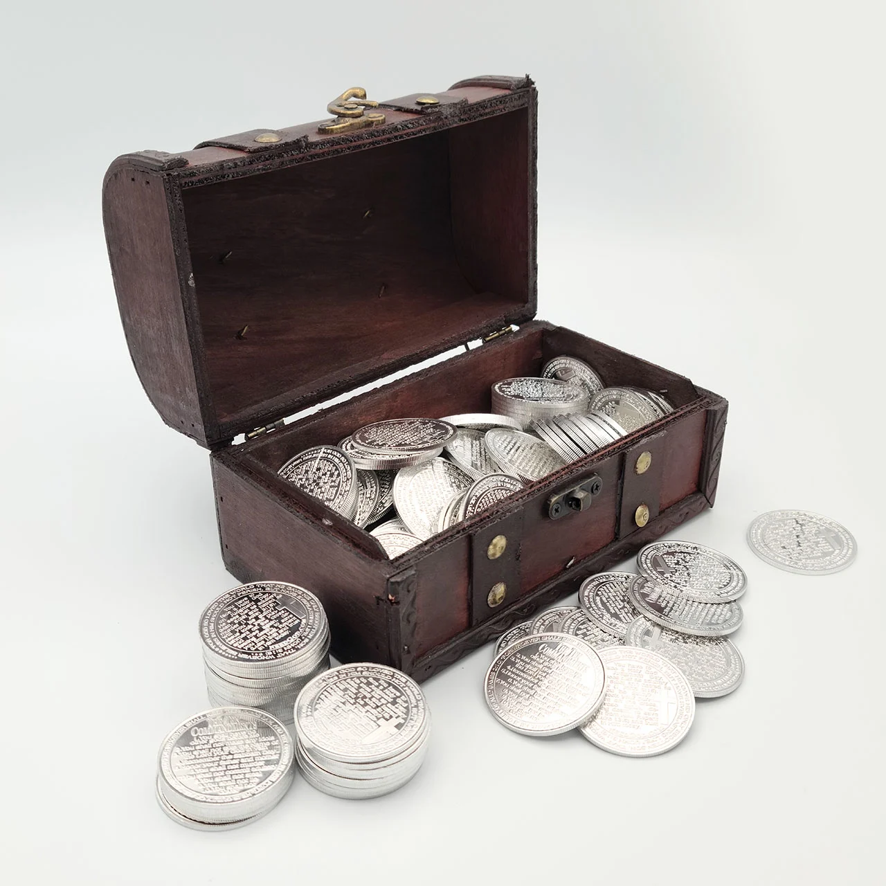 Wooden Treasure Chest with Coins – Living Waters Down Under ...