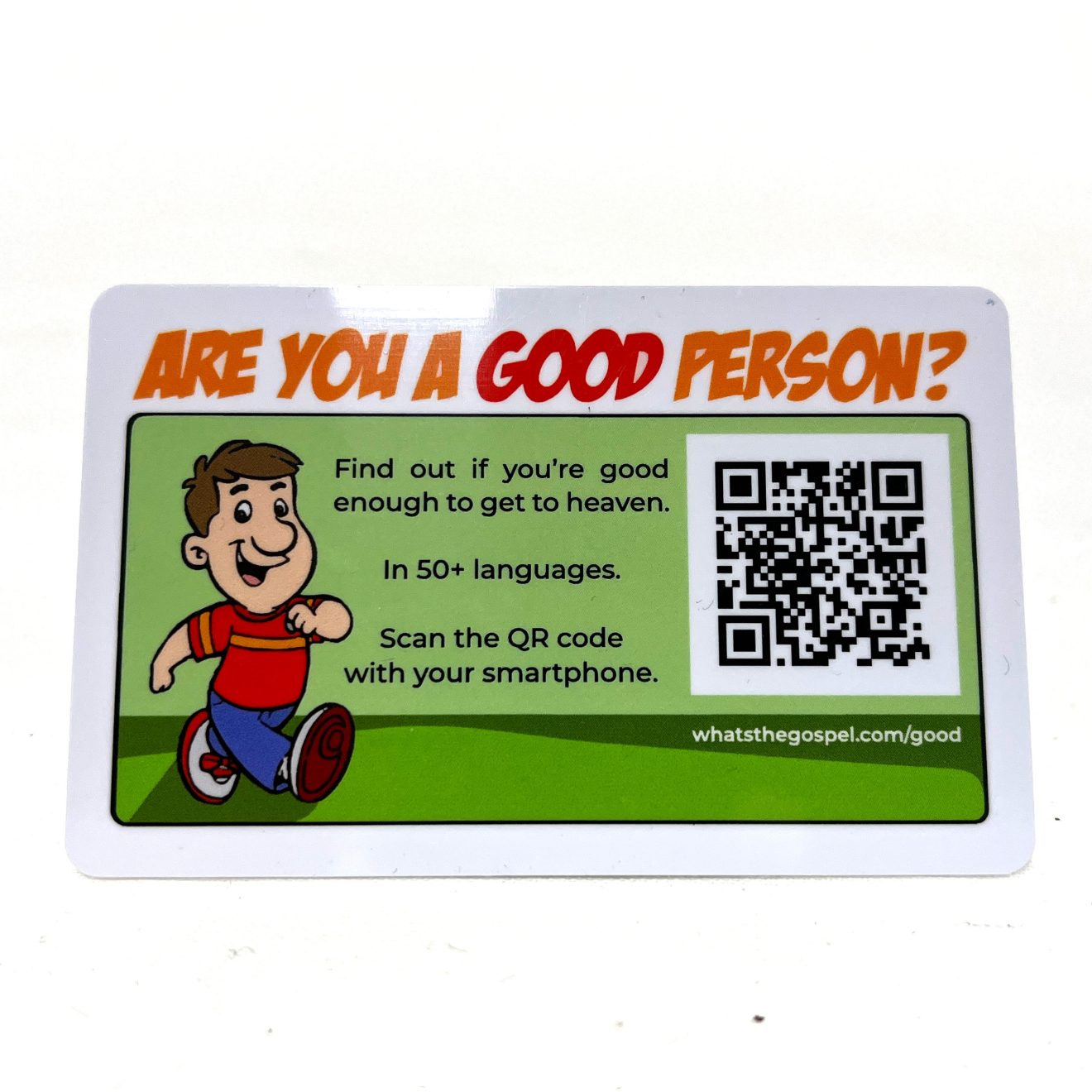 Multilingual Comic QR Card – Plastic – Living Waters Down Under – New ...